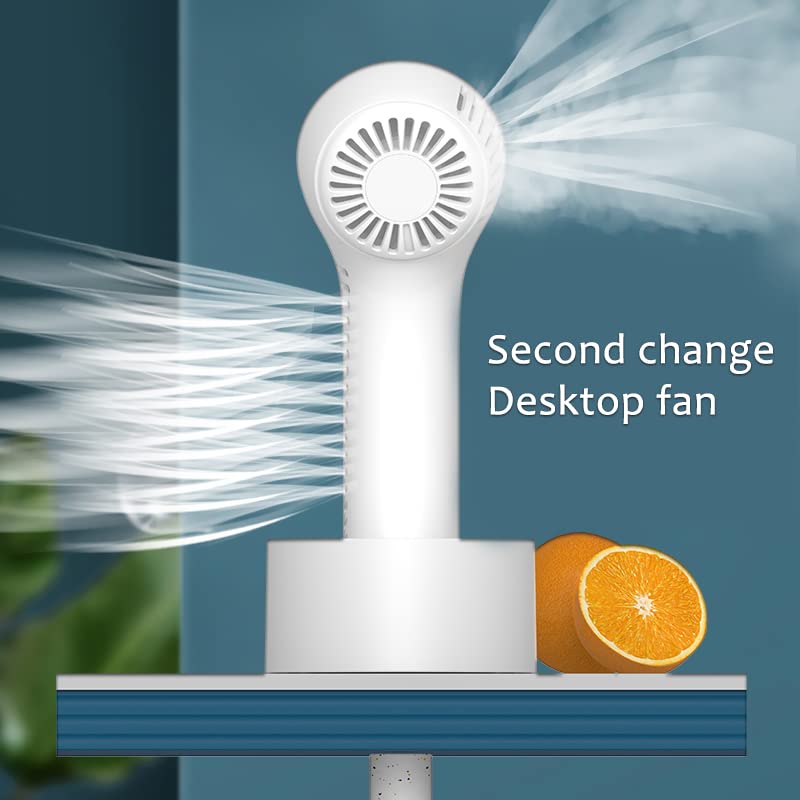 QL-Smart Neck Fan Personal Cooling Fans Strong Wind Adjustable 360° Cooling Super Quiet No Blade Fan Design No Hair Twisting Even Air Volume on Both Sides Non-Slip Material Short