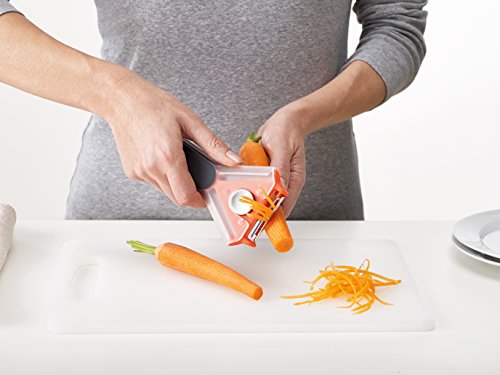 Joseph Joseph Tri-Peeler 3-in-1 Peeler with Rotating Head, Orange