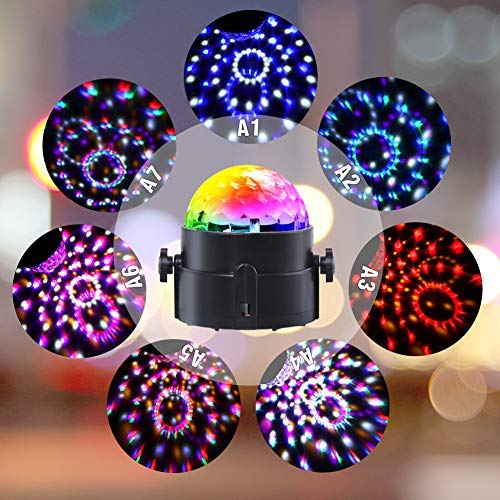 LUNSY Sound Activated Party Lights with Remote Control Dj Lighting RGB Disco Ball Light, Strobe Lamp 7 Modes Stage Par Light for Home Room Dance Parties Bar Xmas Wedding - 4 Pack