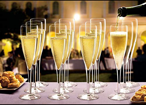 Luigi Bormioli Styles 6 oz Sparkling Wine Glasses (Set Of 2), Clear