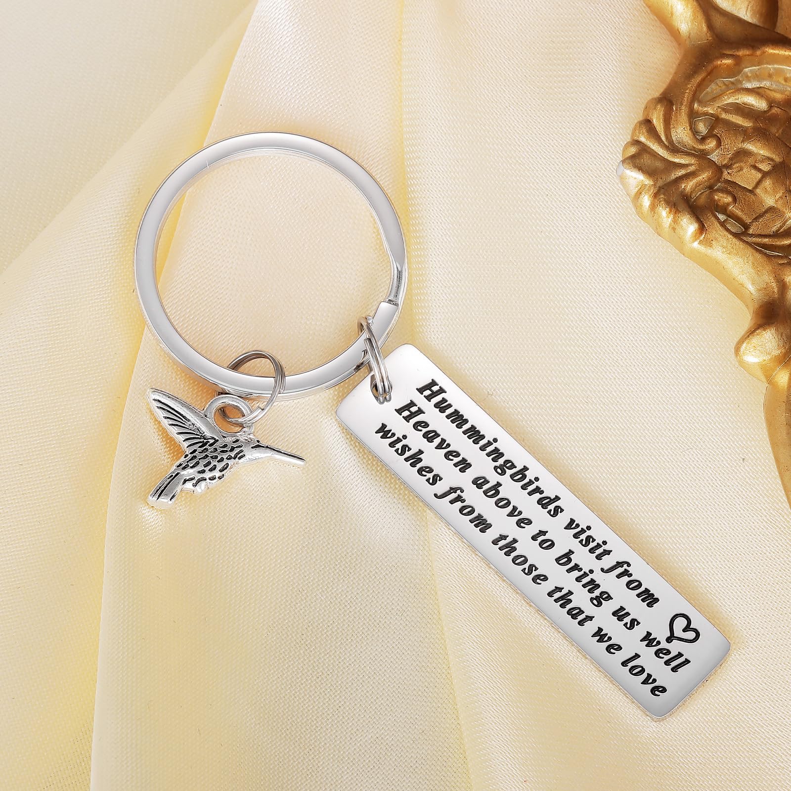 Kivosliviz Hummingbird Keychain Humming Bird Lover Keyring Gift for My Love Wishes Jewelry Hope Gift