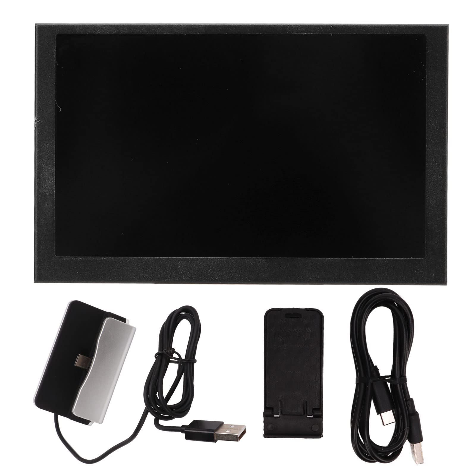 VINGVO Computer CPU GPU RAM HDD Monitor, IPS TypeC Secondary Display Theme Switchable USB Display AutoOff, Clear with PC Support (Black)