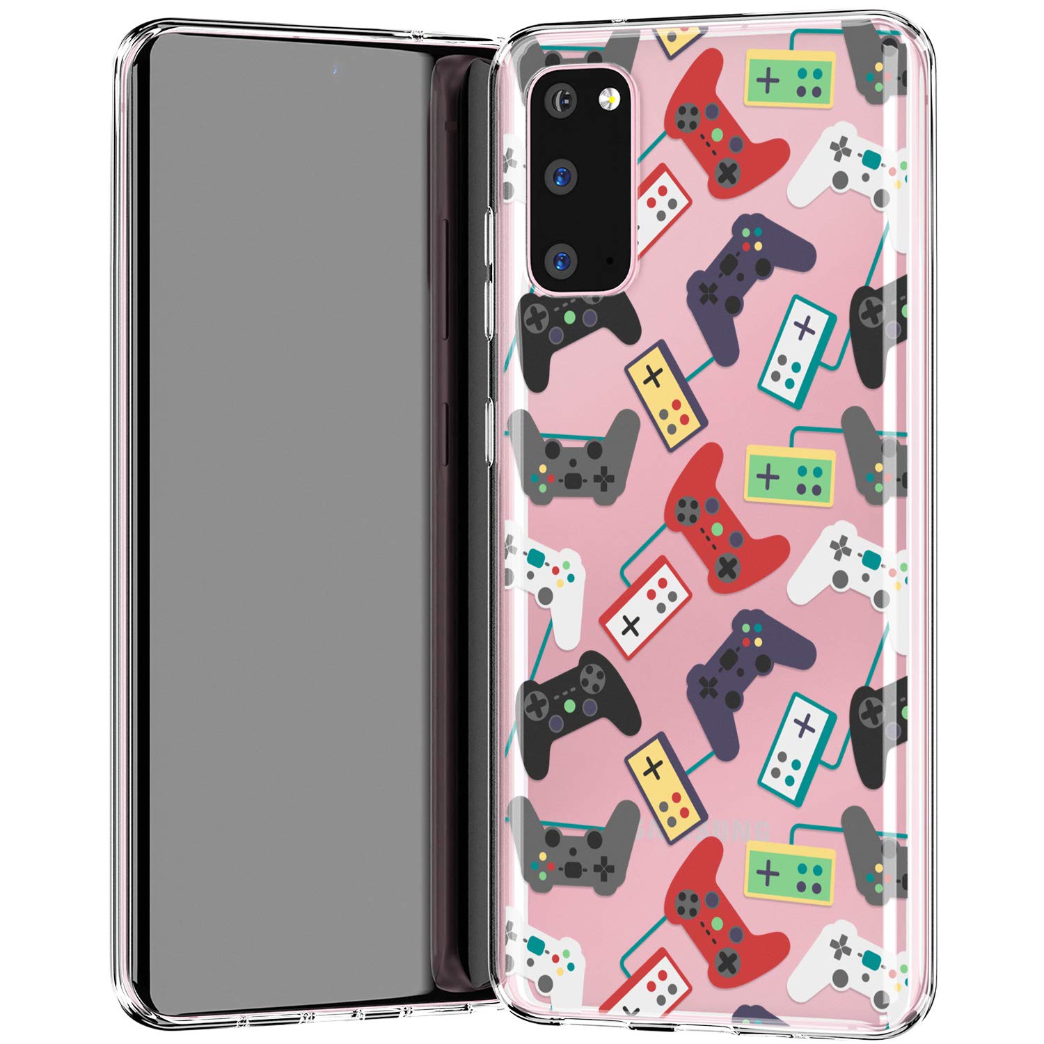 Lexary Case Compatible for Samsung Galaxy M80s M31s M30s M20 M51 M01 C9 C5 Clear Slim fit Joystick Design Durable Print Soft Accessories Lightweight Smooth Remote Silicone Boy Pattern Gaming f344, Joystick Pattern