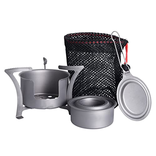 SEASD Spirit Stove with Pot Stand Outdoor Camping Mini Wood Furnace Burner Backpacking