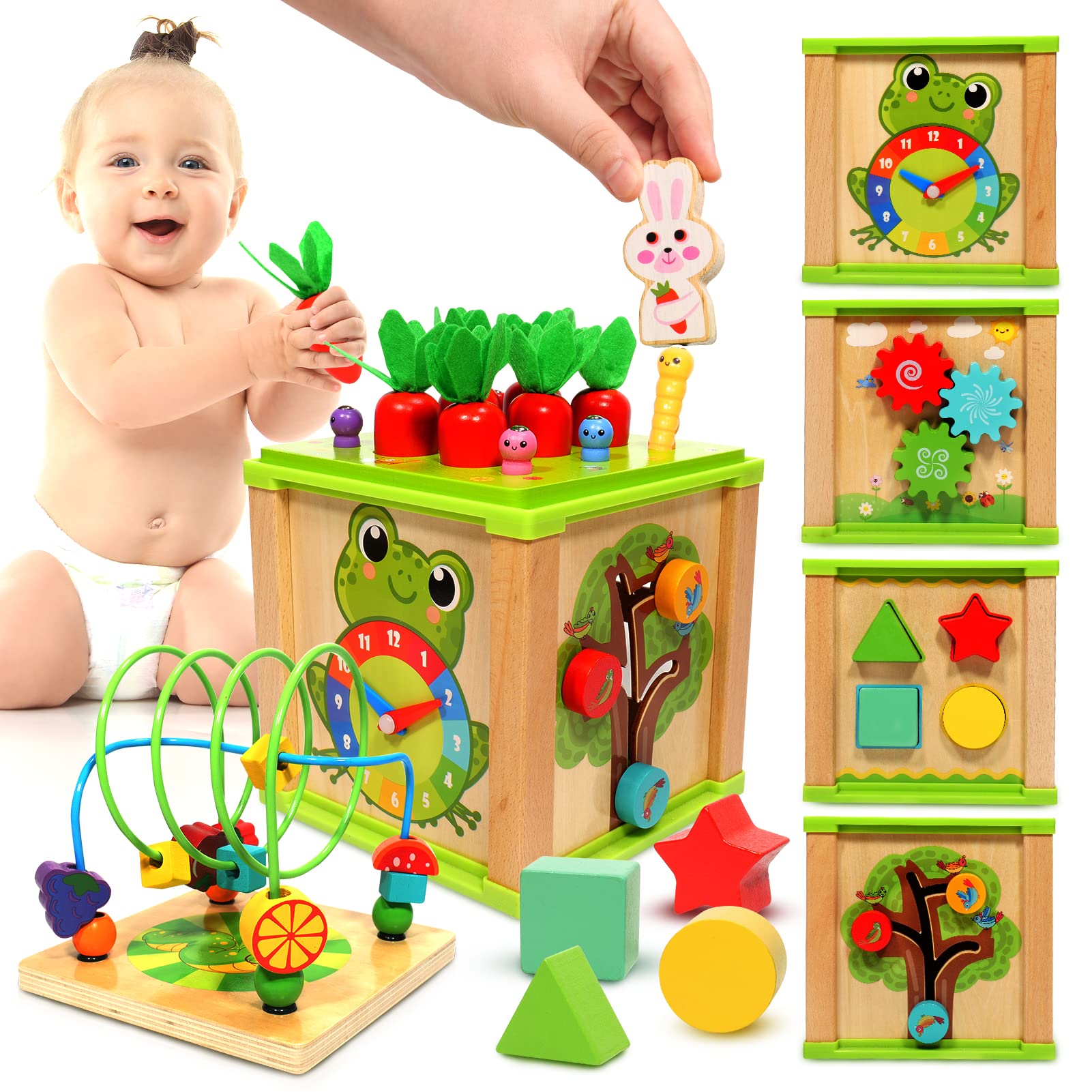 OleOletOy Wooden Activity Cube
