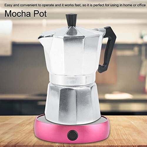 Mocha Pot, Aluminum Classic Espresso Coffee Maker Stove Moka Pot Home Office Use 100ML 2-Cups