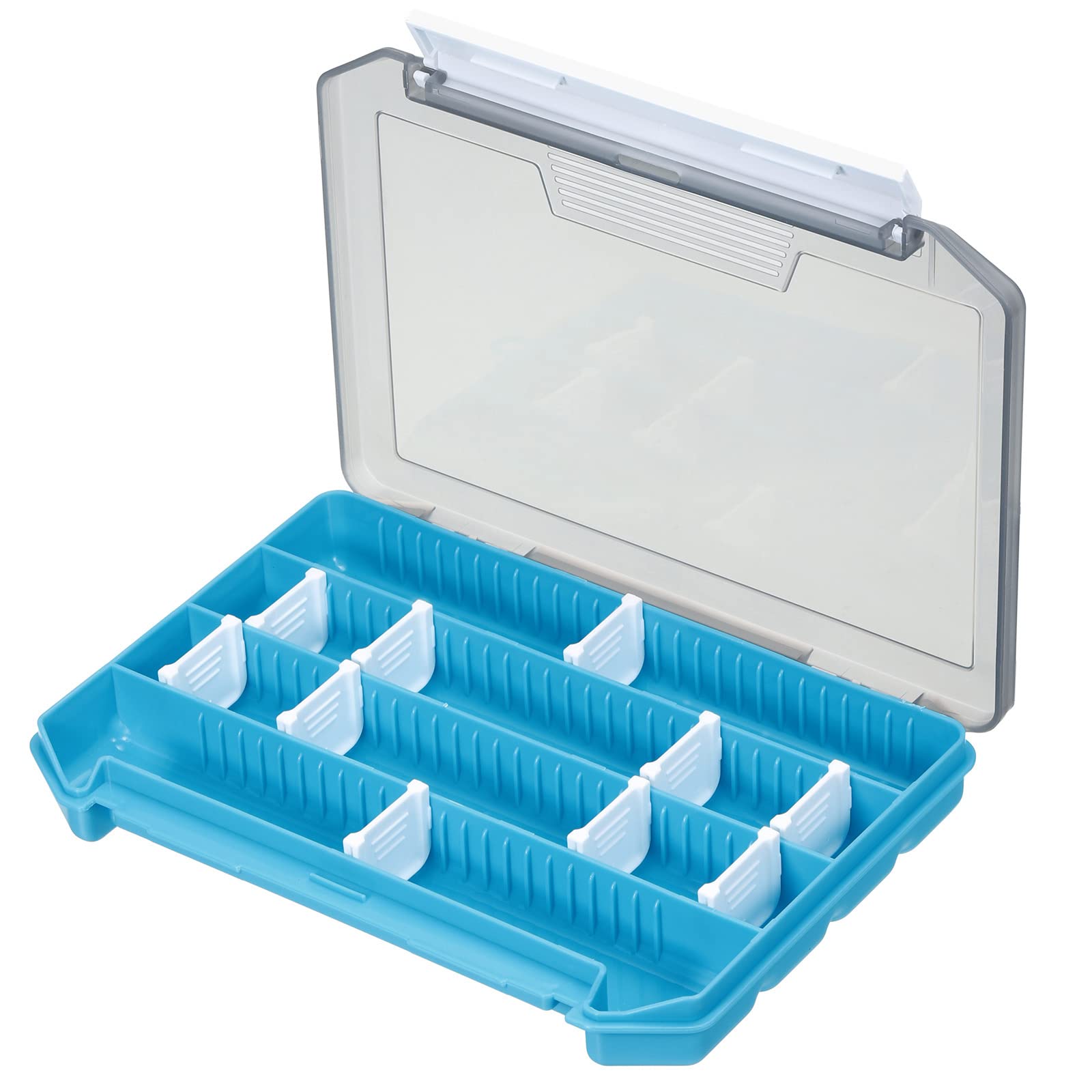PATIKIL Waterproof Fishing Lure Box, Plastic Fish Tackle Accessory Storage Organizer Container, Blue