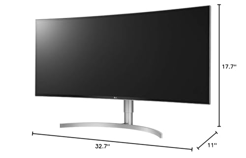 LG 38WK95C-W 38 Inch Class 21:9 Curved UltraWide WQHD+ Monitor with HDR 10 Bundle with Deco Gear HDMI Cable 2 Pack + Gamer Surface Mousepad + Screen Cloth