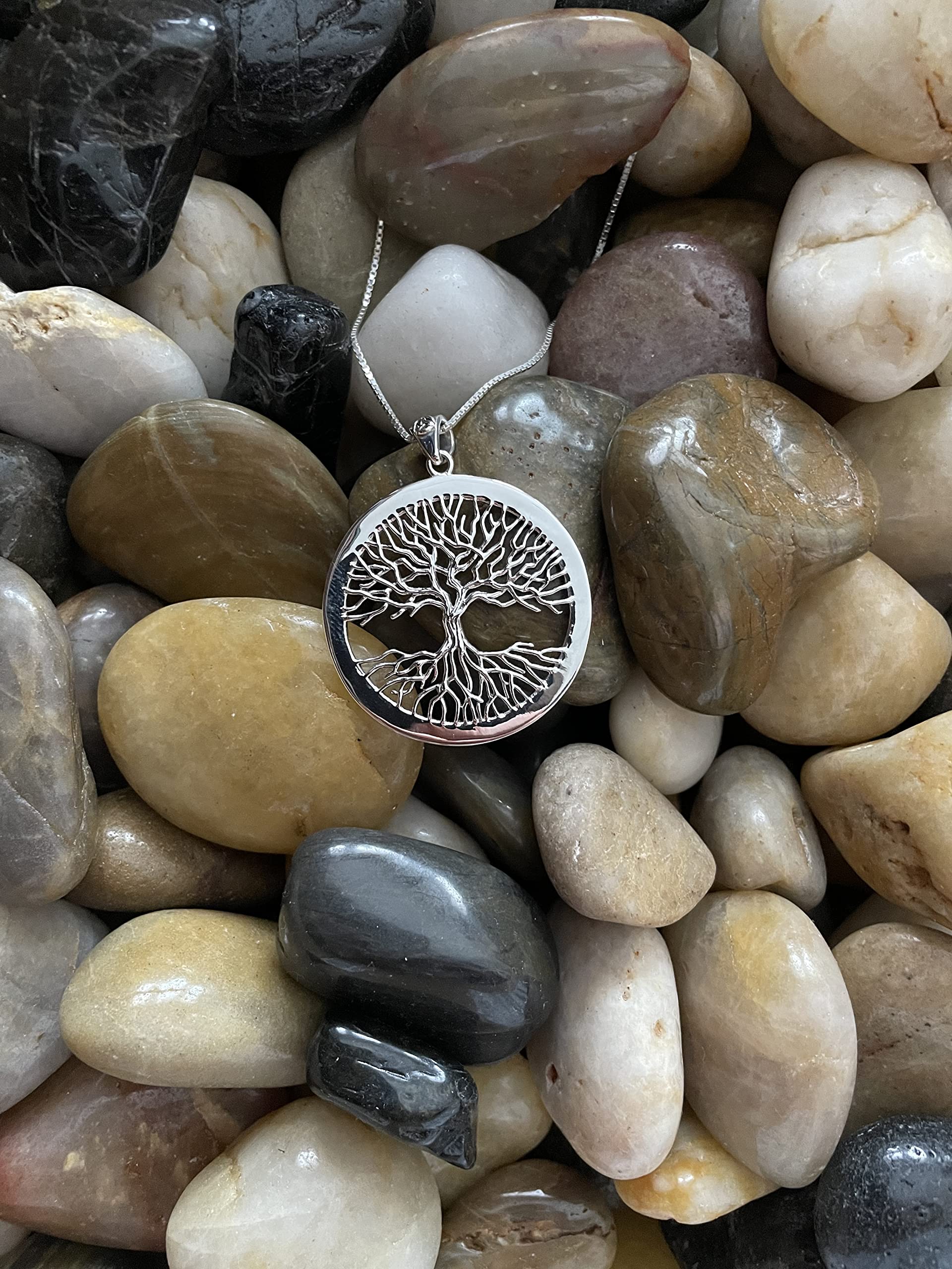 Jewelry Trends Large Celtic Tree of Life Protection Pendant Necklace 18"