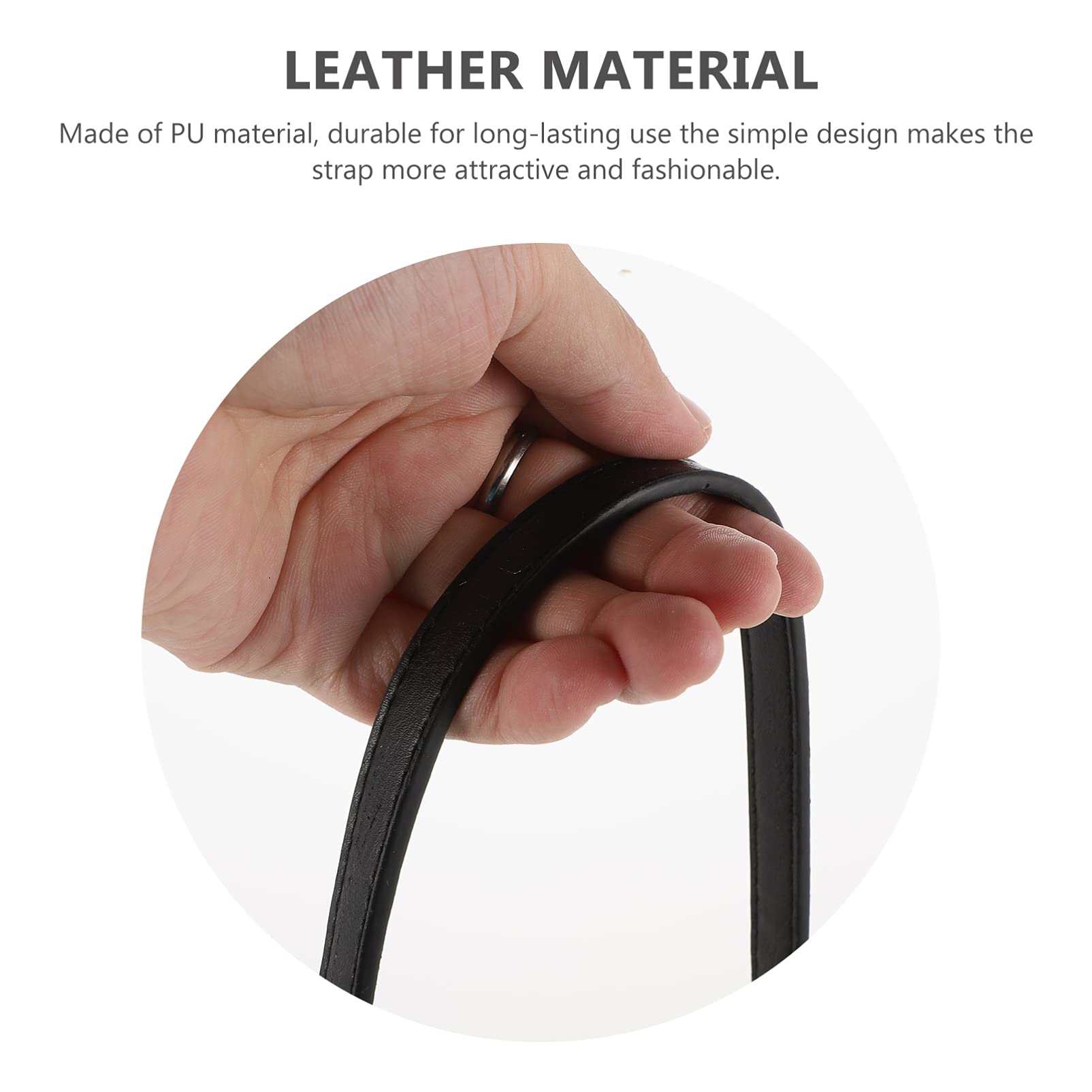 Luxshiny Pu Leather Adjustable Crossbody Strap for Small Bags Purse Wallet Clutch Phone Case Replacement Chain Strap Silver