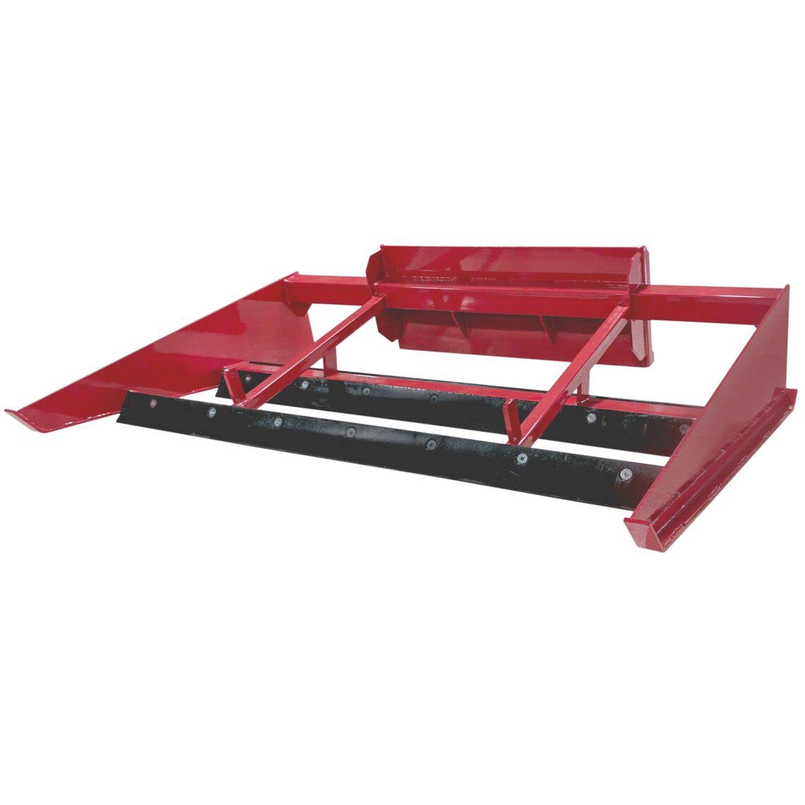 Titan Attachments 84in Skid Steer Grader, Universal Quick Tach, Triple Cutting Edge Box Grader, Push and Pull Road Grader