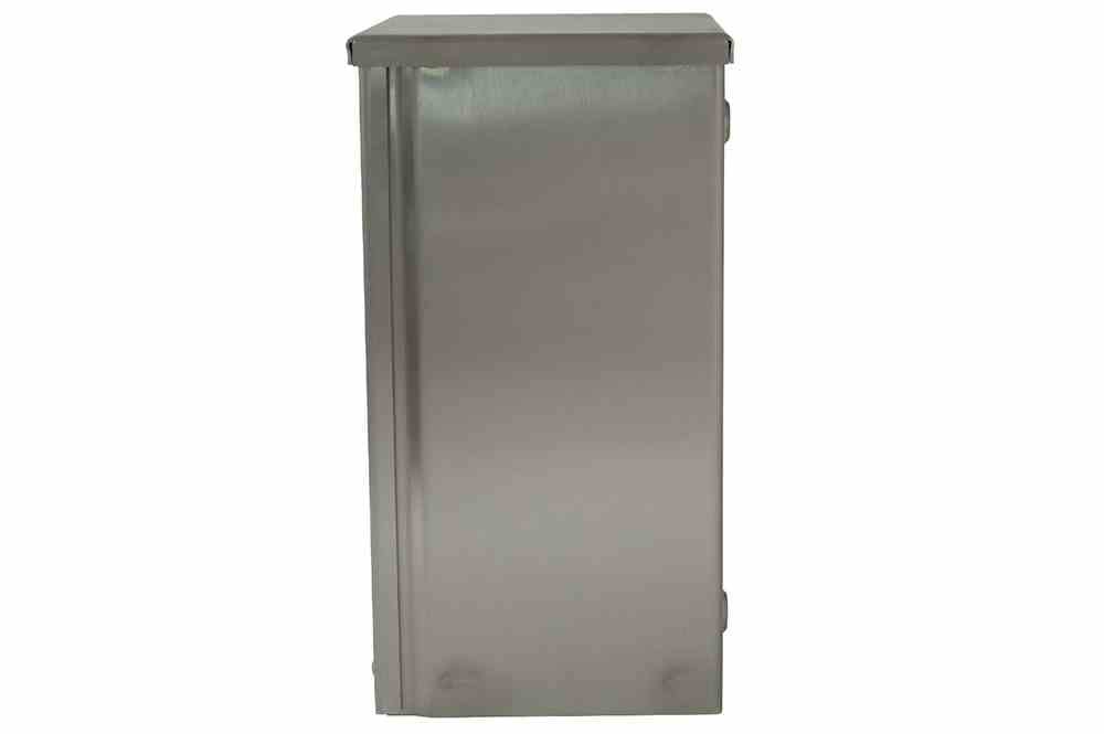 Stainless Steel Enclosure - 24" x 24" x 12" - Flip Cover Lid - Natural Finish - N3R