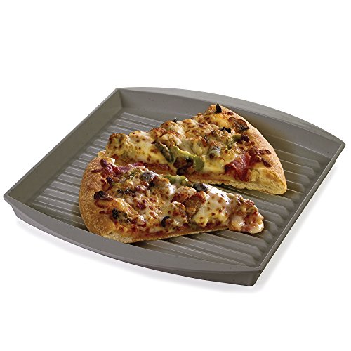 Prep Solutions by Progressive Microwave Large Bacon Grill - Gray, up to 6 Strips of Bacon, Cook Frozen Snacks, Frozen Pizza, Measures 12.5" L x 10" W