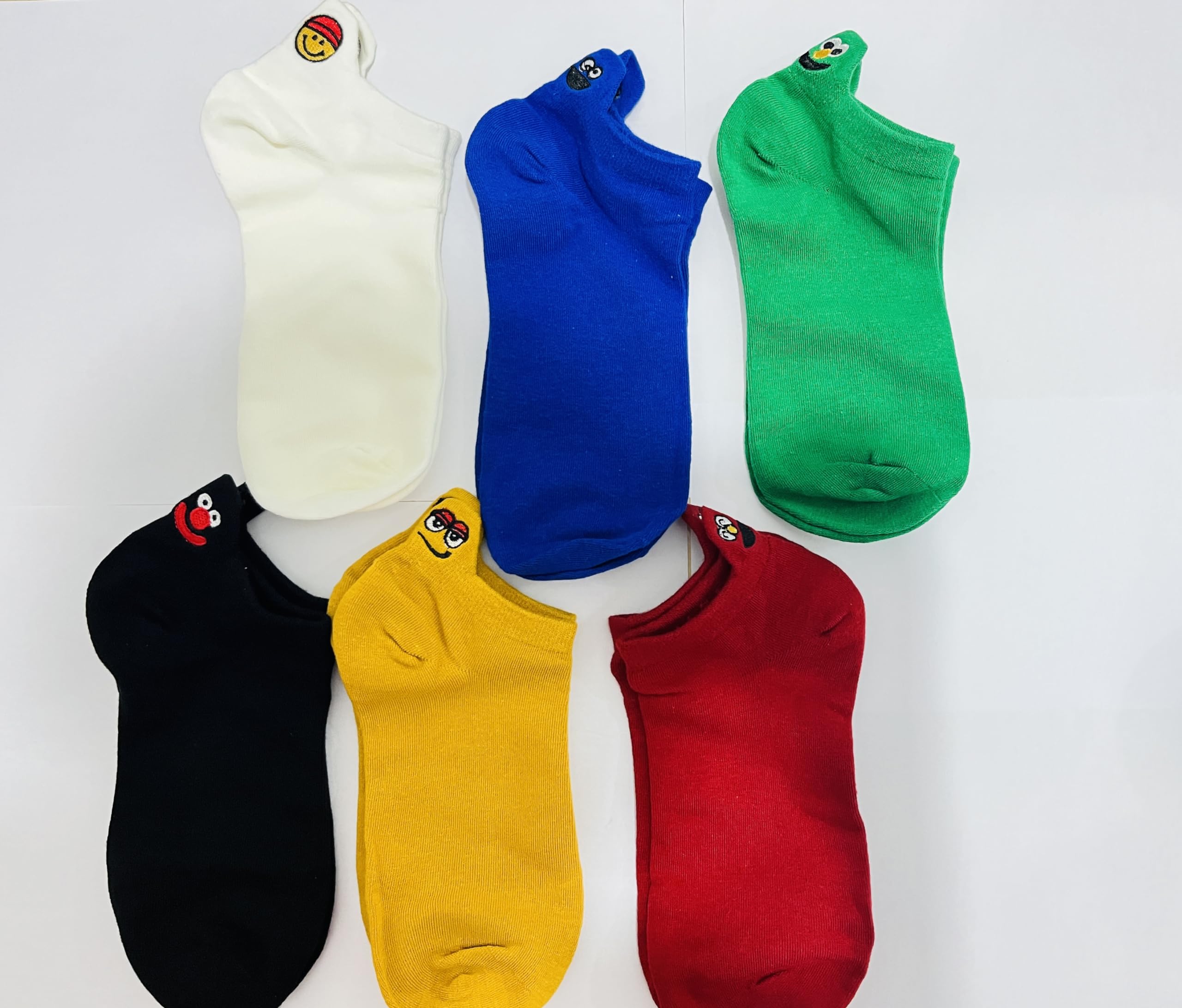 Line b Athletic Running Socks for Women with Cotton, Ankle Athletic Cushioned Sport Socks, Low Cut Socks for Arch Support (6 Pairs), Multicoloured 01, Medium