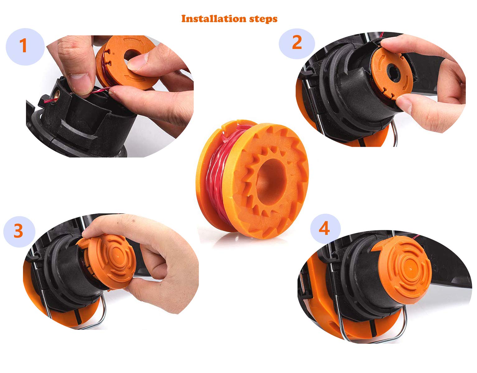 Line String Trimmer Replacement Spool,10ft 0.065" Replacement Autofeed Edger Spool Compatible with Worx WG180 WG163 WG175 WA0010 (13 Pack) Weed Eater String,Weed Wacker Spool Replacement Parts