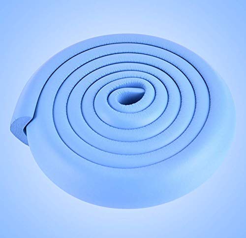 L Shape Extra Thick Furniture Edge and Corner Guards, 6.5ft Bumper 4 Adhesive Childsafe Corners, Fireplace, Edge Cushion & Corner Guard Set.Baby Proofing Edged.(6.5ft) (Sky Blue)