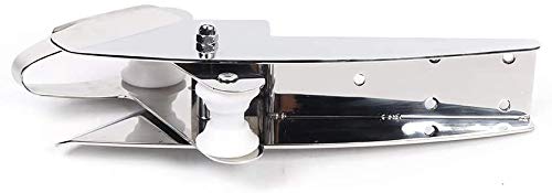 ISURE MARINE AISI 316 Stainless Steel Hinged Self-Launching Bow Anchor Roller with pivoting Dual-Roller 23'' for Marine Yacht Docking Accessories