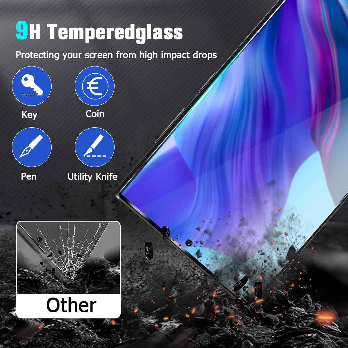 THRIKGOLD Screen Protector For Samsung Galaxy S22 Ultra Tempered Glass Full Coverage with 2 Pack Lens Protector[Case Friendly] [Bubble Free][Anti-Scratch][Touch Sensitive] S22 Ultra Screen Saver Film