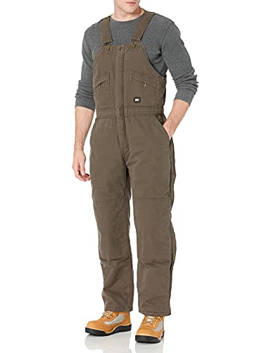 Key Apparel Polar King Big & Tall Premium Insulated Water-Resistant Bib Workwear Overall - Men's Work Utility & Safety Overalls & Coveralls - Bark (X-Large/Regular)