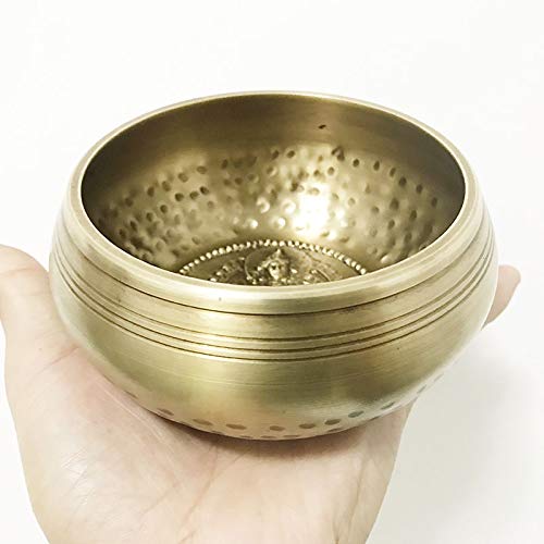 TJLSS Meditation Singing Bowl Style Hand Hammered Buddha Pattern Tibet Singing Bowls Yoga Bowl