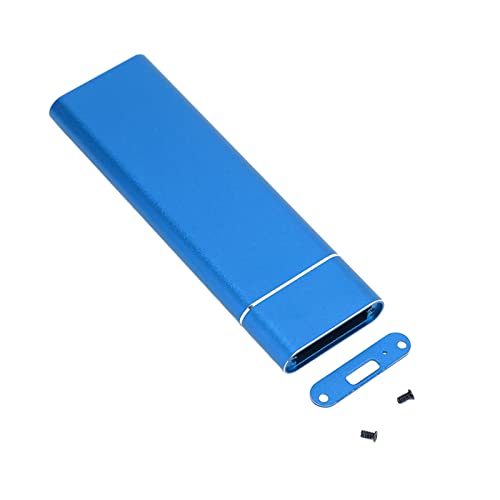 SSD Enclosure, Plug and Play Dual Protocol High Heat Dissipation Aluminum Alloy NVME SSD Enclosure for 2230mm (Blue)
