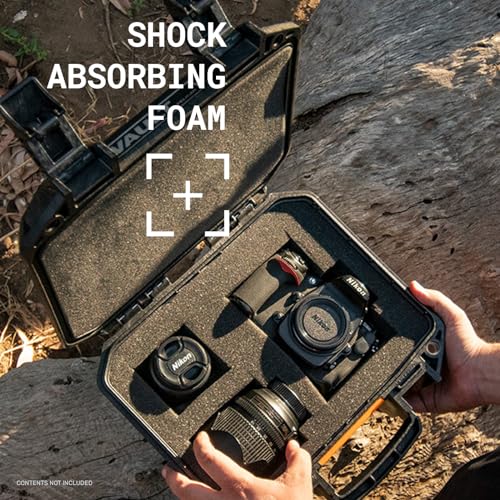 Pelican Vault - V100 Multi-Purpose Hard Case with Foam for Camera, Drone, Equipment, Electronics, Sportman's Pistol Case, and Gear (OD Green)