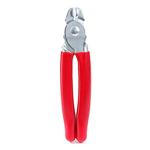 Straight Hog Ring Pliers Kit – Auto Upholstery Installation Tool for Bungee/Shock Cords/Animal Pet Cages/Bagging/Traps/Sausage Casing/Meat bags/Fencing/Railing by NIDAYE (Rings Not Included)