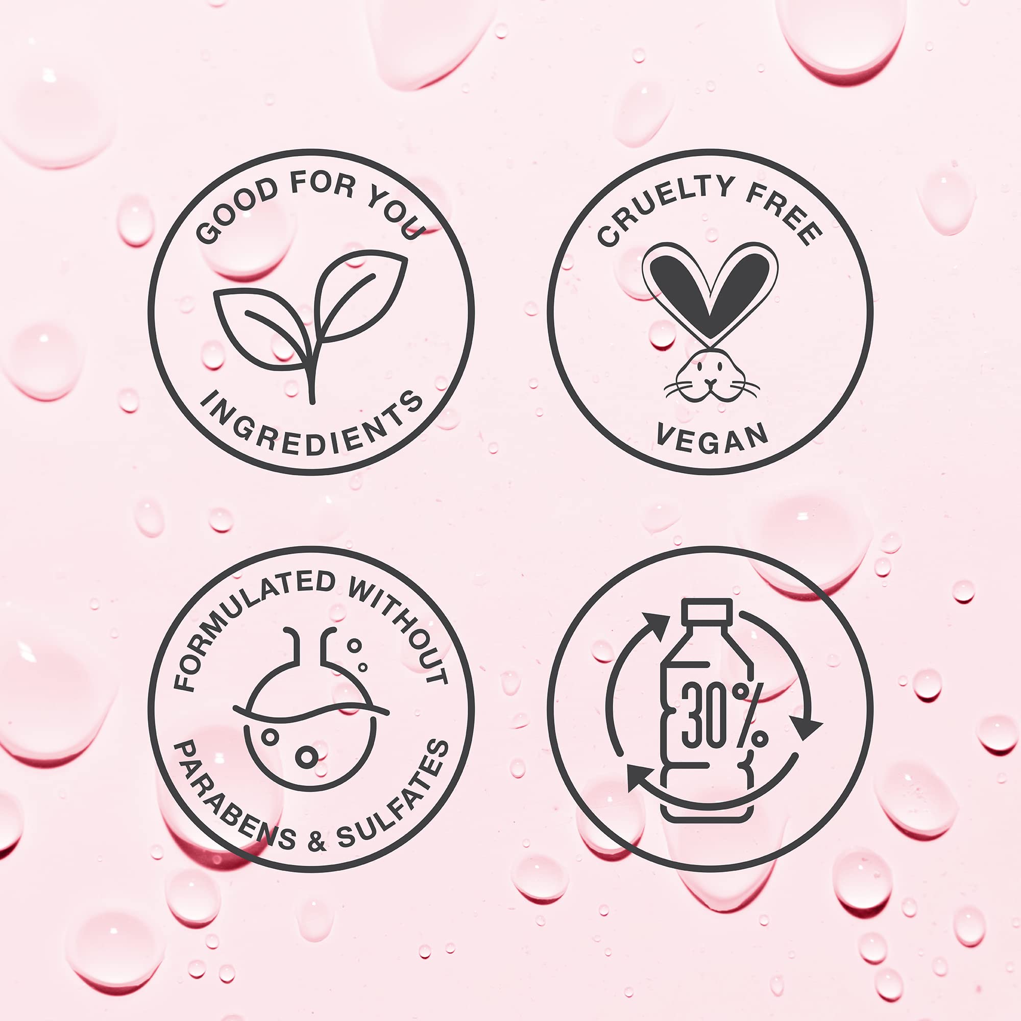 RAW SUGAR Moisture Loving Body Wash - Watermelon + Fresh Mint, Moisturizing & Refreshing Bath & Shower Gel, Formulated without Sulfates and Parabens & Vegan (Pack of 4)