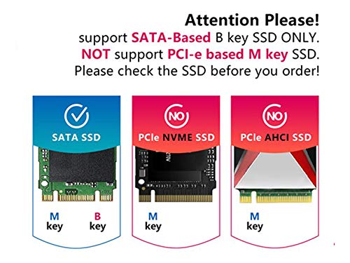 L2 - B+M Key M.2 NGFF SSD Adapter Card Upgraded Kit for Apple MacBook Air 11" A1465 13" A1466 2012