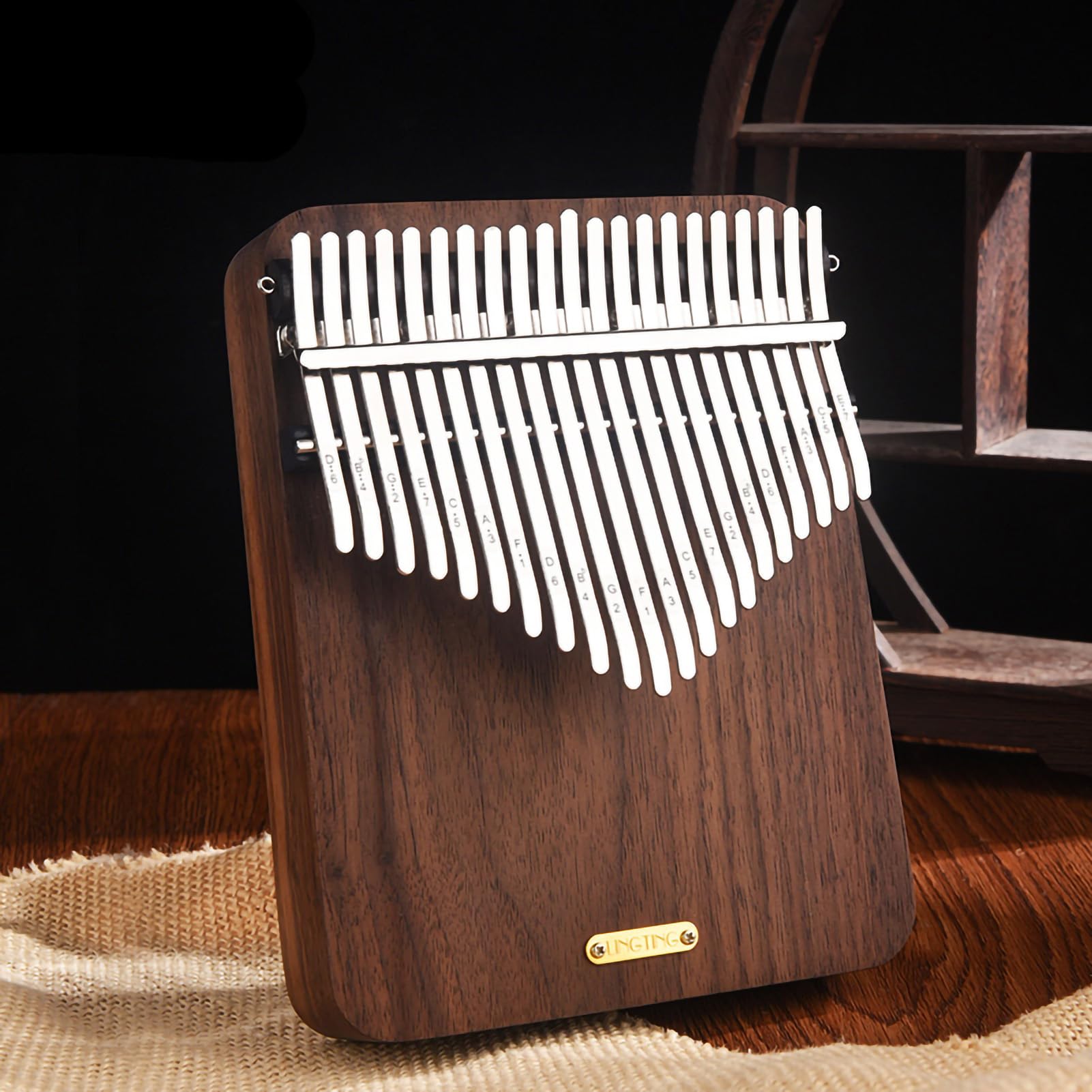 LingTing Kalimba 21 keys Thumb Piano Mbira Finger Piano Gift for Kids Adult Beginners Professional(LT-K21W,rain whisperer)