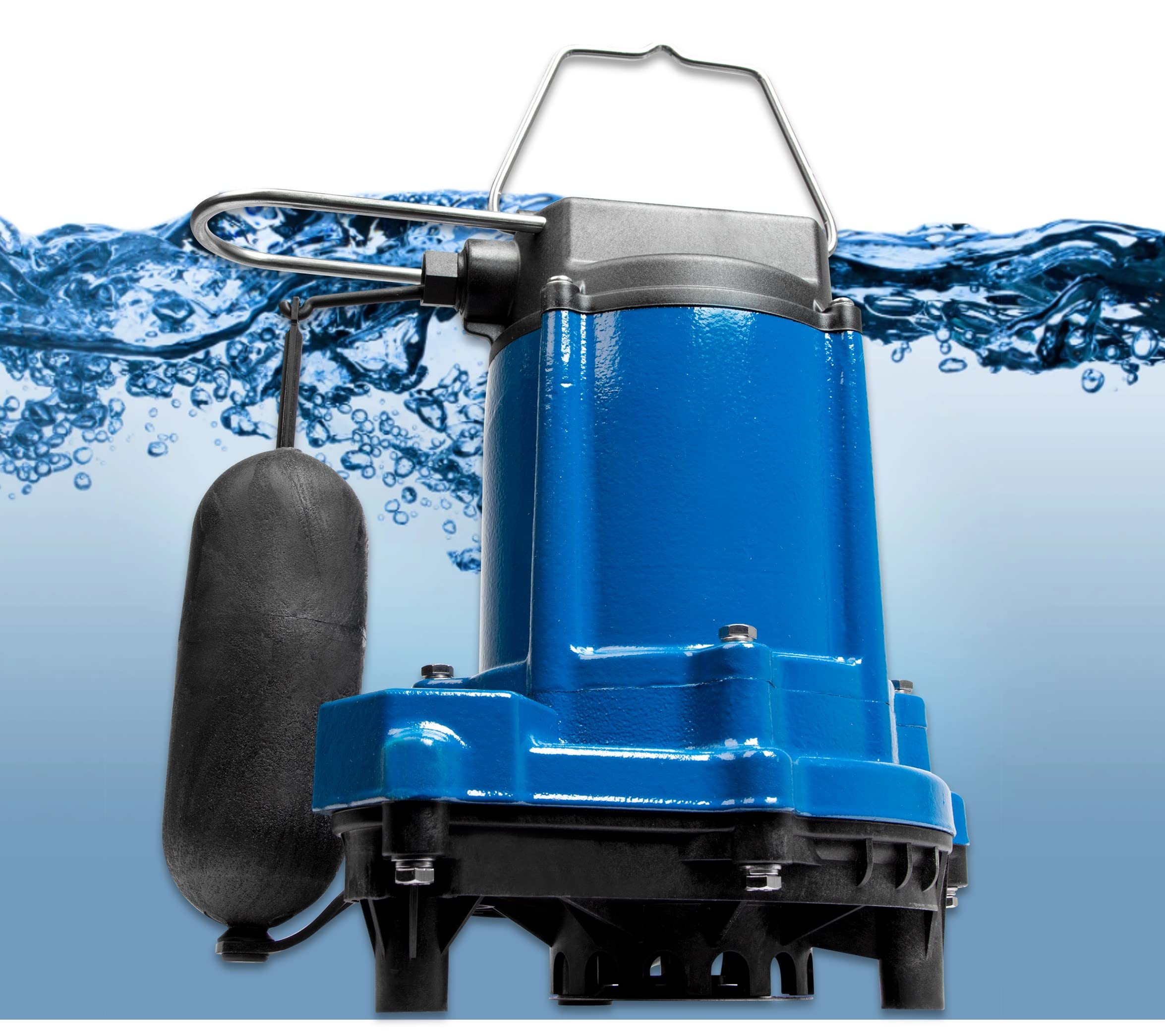 Little Giant LG-SC75SA 115 Volt, 3/4 HP, 5200 GPH Cast Iron Sump Pump with Snap Action Switch, Blue, 14942678
