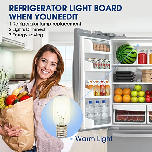 Txdiyifu T8 40W Refrigerator Light Bulb 241552802 297048600 Replacement for Whirlpool KitchenAid Electrolx Kenmore Frigidaire Light Bulb