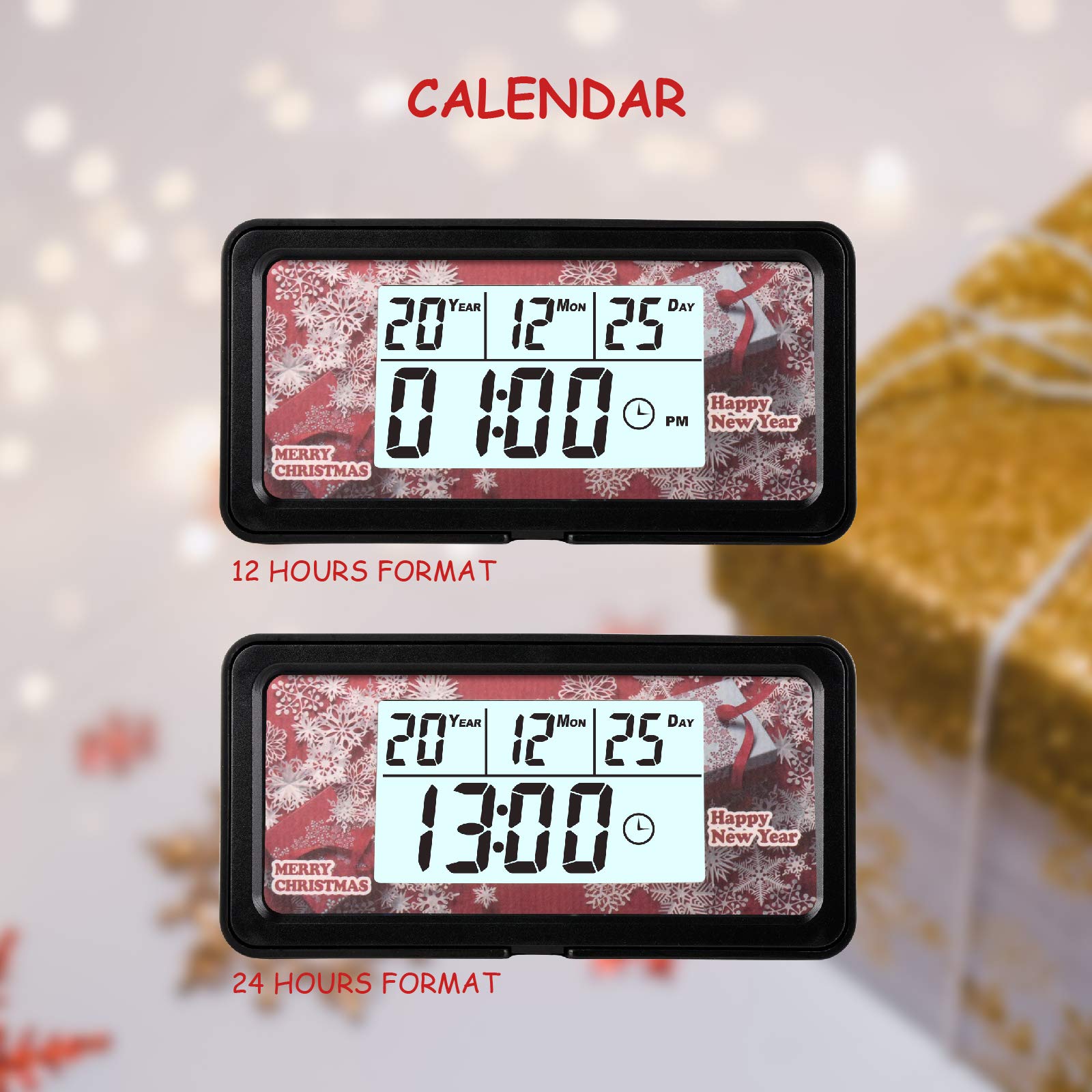 Runleader Digital Count-Down Events Timer,Stopwatch Record,Calendar&Clock Display,Data Resettable for Vocation Retirement Meeting Anniversary Graduation Wedding Premiere.
