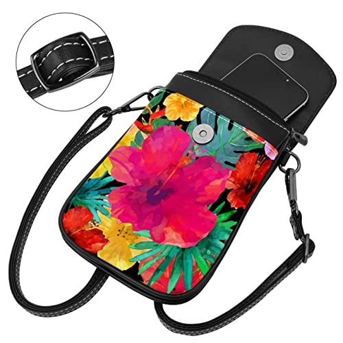 Small Crossbody Bag Color Flowers Cell Phone Purse Wallet
