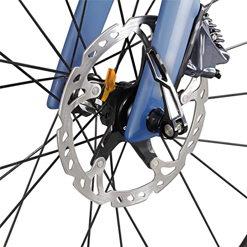 QYTECzxc Mens Bicycle Full Carbon Road Bike Flat Mount Disc Brake Bike Wheelset Max Tire 28mm with Axle (Size : Medium)
