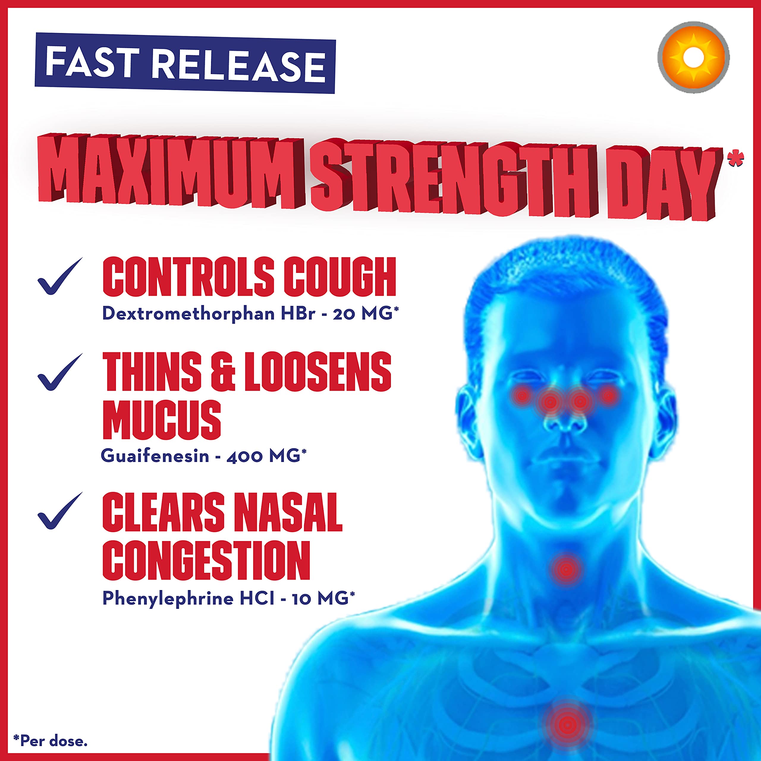 Maximum Strength Mucinex Fast-Max Day Time Severe Congestion and Cough & Night Time Cold & Flu Multi Symptom Relief Caplets - 40 Count (Pack of 4)
