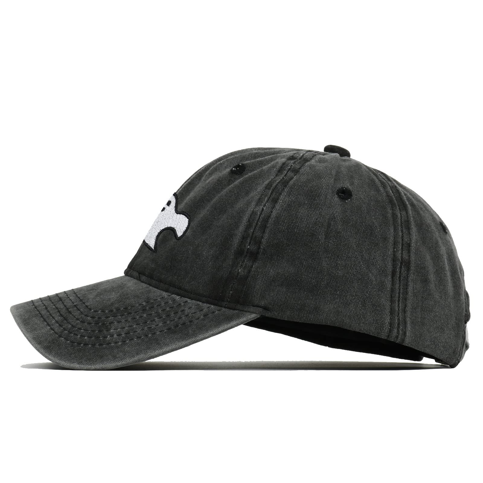 RNFENQS Funny Halloween Boo Baseball Cap Embroidered Ghost Dad Hat for Men Women Black