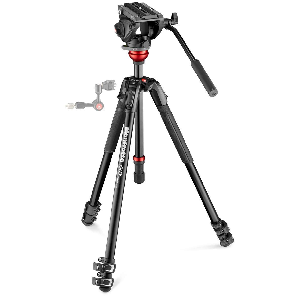 Manfrotto 190X 3-Section Aluminum Video Tripod with 500 Fluid Video Head