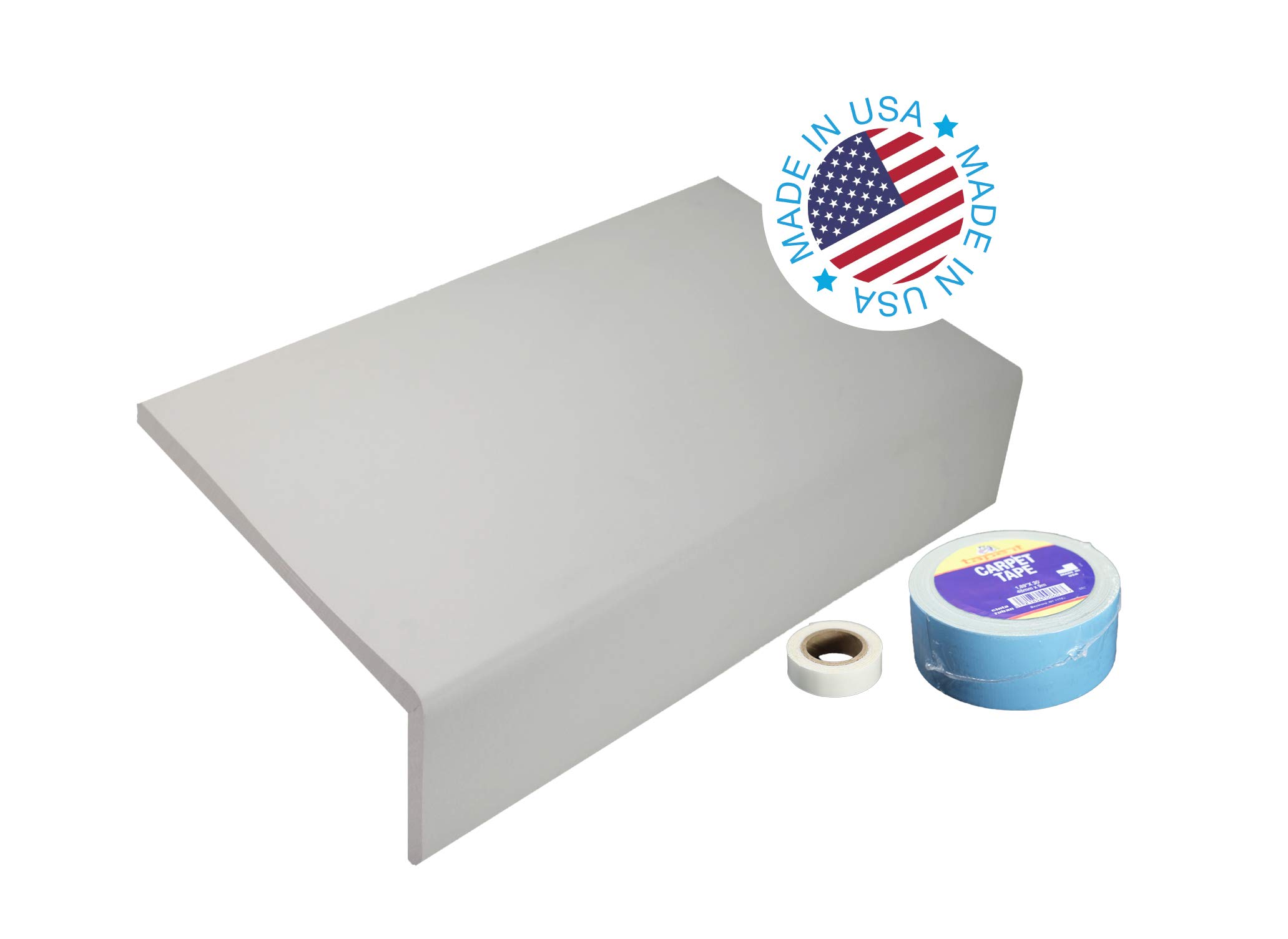 Kidkusion Soft Seat Edge Cushion | Made in USA | 36" | Taupe | Fireplace Cushion and Hearth Pad