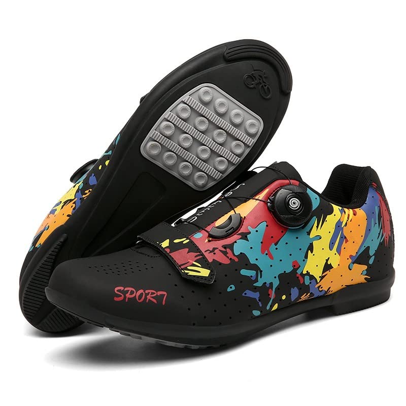 Road Bicycle Lock Shoes Bicycle Sports Shoes (007black(Rubber),37)