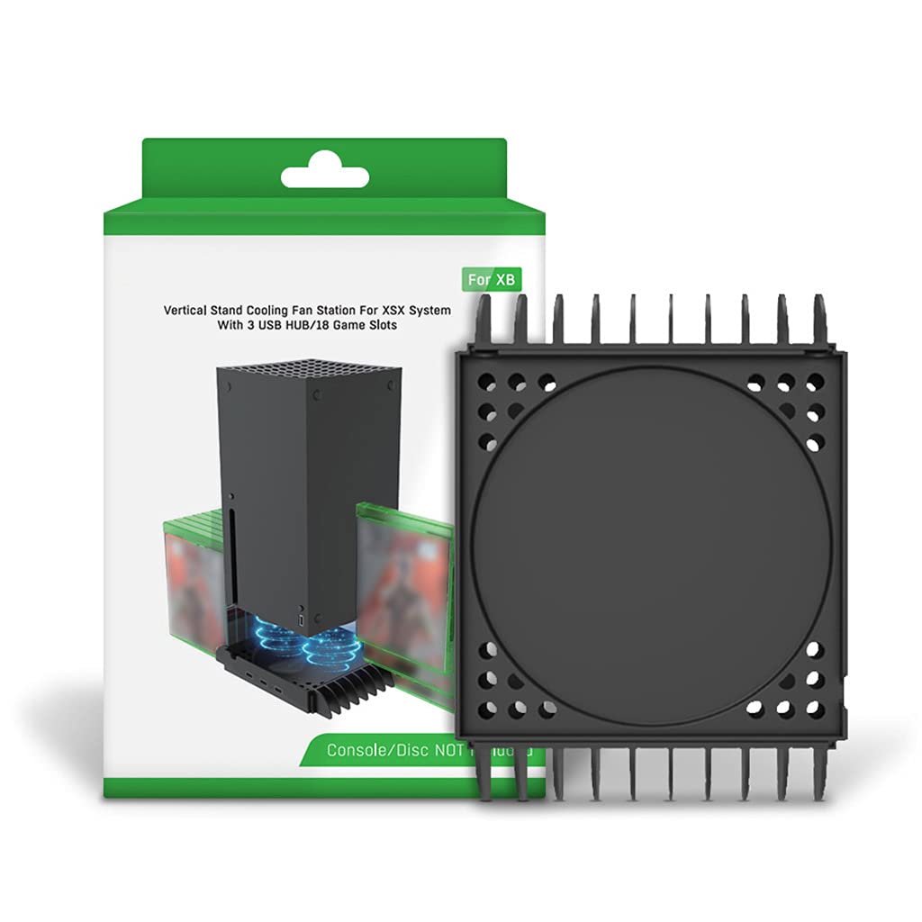 Kingjinglo Base Support for Xbox Series X Game Discs Storage Stand Control Cooler Cooling Game Console Accessories Holder Console Cooling Base