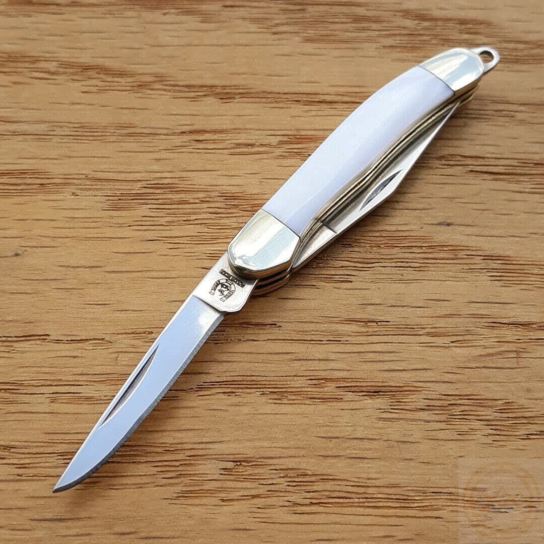 S.S. Folding Knives Tiny Copperhead Open Folding Pocket Knife Stainless Blade Mother Of Pearl Handle Outdoor Survival Hunting Knife for Camping by Survival Steel