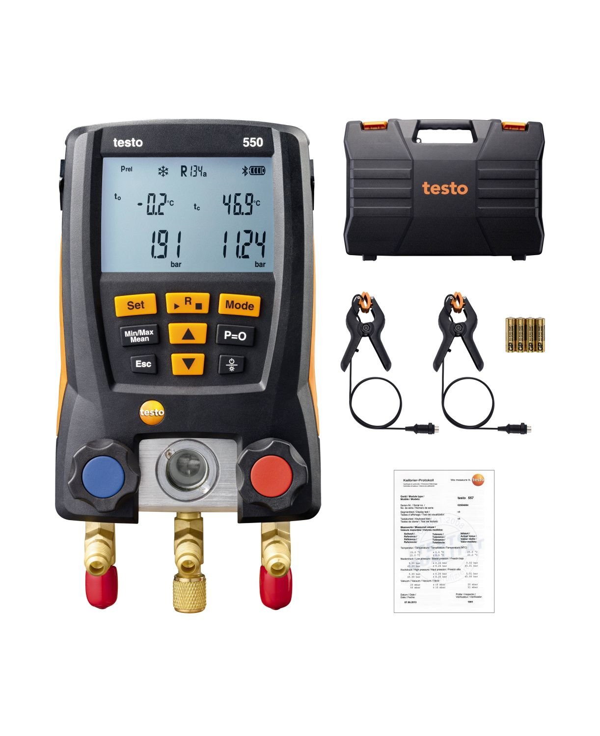 testo 550 I Digital Manifold Kit for air conditioning, refrigeration systems and heat pumps - with Bluetooth support