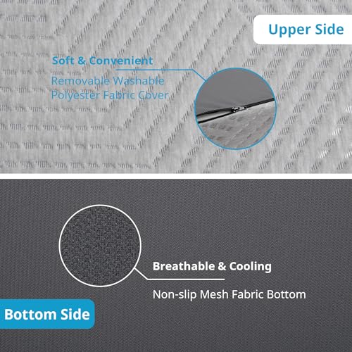 wOod-it Folding Mattress, 4 inch Memory Foam Tri Fold Mattress Topper with Washable Cover, Play Mat, Foldable Bed, Guest beds, Camp Portable Bed, Queen Size, 80" x 60" x 4"
