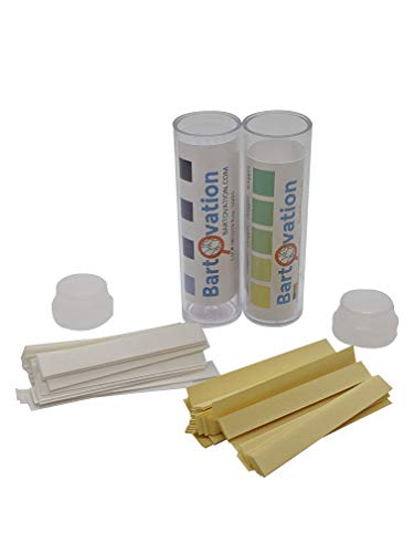 Restaurant Sanitizer Test Kit for QAC Quaternary Ammonium 0-500 ppm Quat & Chlorine 10-200 ppm Chemical Test Paper for Food Service [2 Vials of 100 Paper Strips]