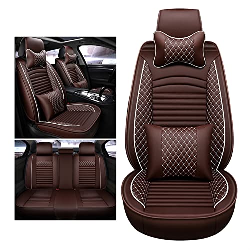 SMANNI Leather Universal auto seat Covers for DS All Models DS DS3 DS4S DS5 DS4 DS6 car Styling car Accessories auto Cushion (Color : Black White 1)