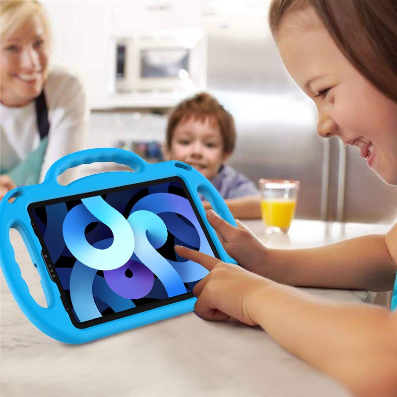 TIRIN Kids Case for iPad Air 5th/4th Generation 2022/2020, iPad Pro 11 Case 2021/2020/2018, Shockproof Protective Case with Shoulder Strap Handle Stand Case for 10.9 inch, Blue