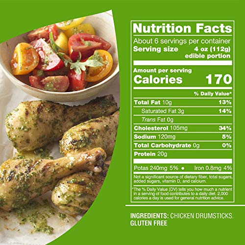 Just Bare® Natural Fresh Chicken Drumsticks | Family Pack | No Antibiotics Ever | Bone-In | 2.25 LB