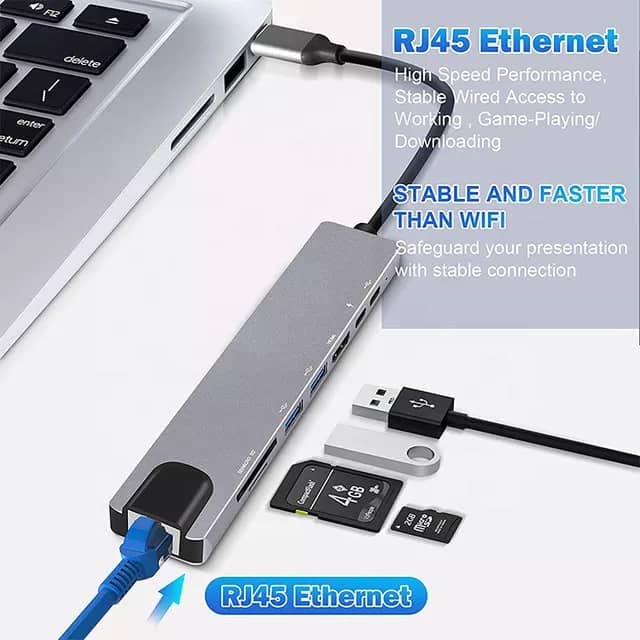 USB Hub USB Type C Hub 3 0 Multi Function Adapter 8 in 1 for MacBook Pro Air Ipad Matebook OEM Status Charging Card ABS 8-Port Ultra Slim Data Hub Pro XPS Notebook PC USB Flash Drives Mobile