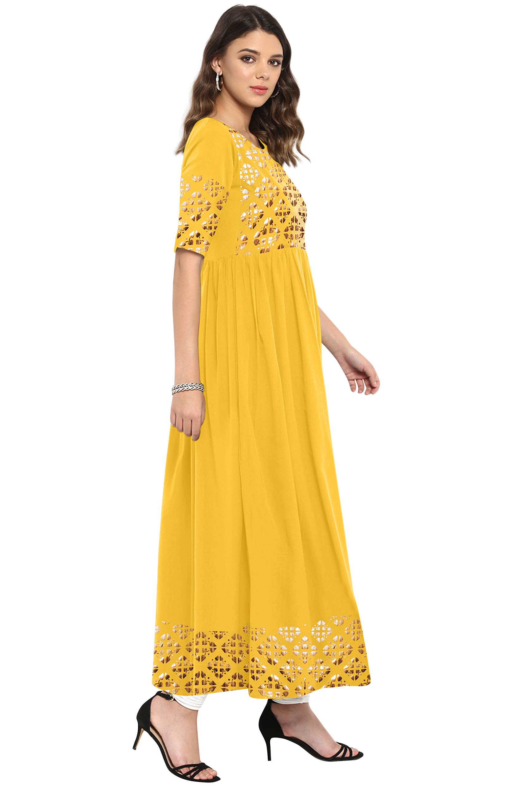 Janasya Indian Women's Tunic Tops Crepe Kurti for Women For Women